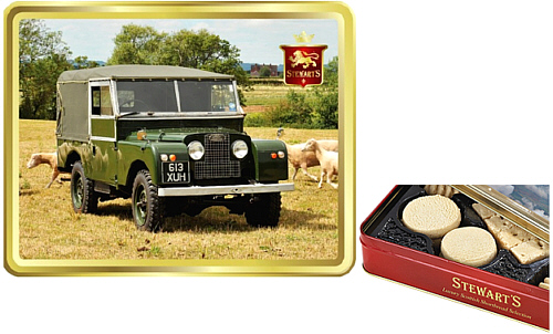 Land Rover shortbread tin